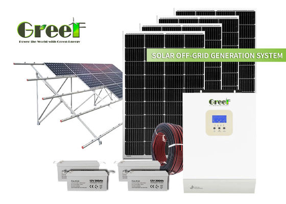 Customized 5kw Off Grid Solar System For Home With Batteries Storing
