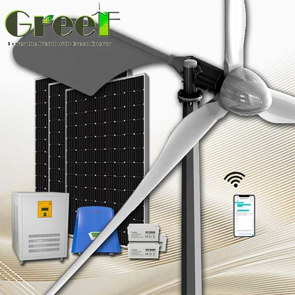 5KW 10KW Low Rpm Energy Solar Hybrid Wind Turbine Fan To Generate ...