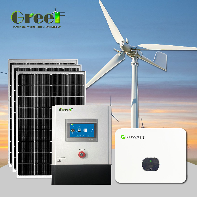 8kW-10kW Solar Wind Hybrid Power System With Remote And LCD Display