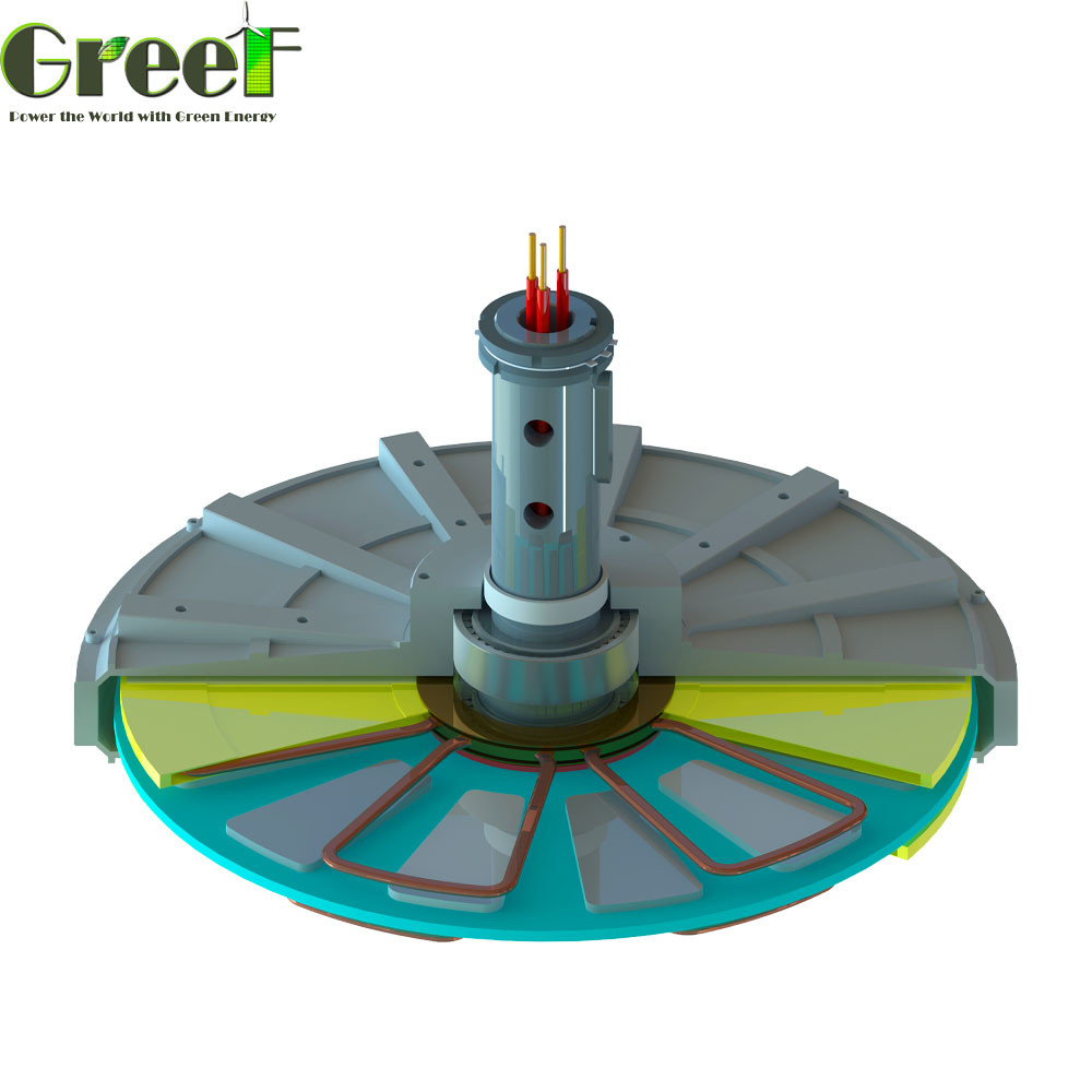 Coreless Disk Permanent Magnet Generator With Low Noise & High Efficiency