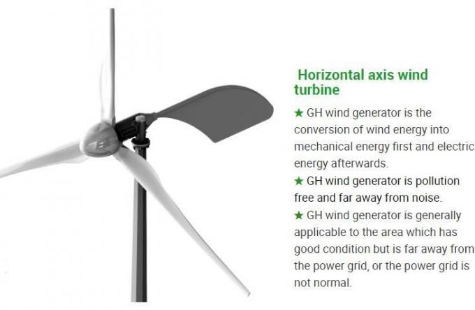 1KW 2KW Installation 3 Phase Solar Wind Hybrid System Horizontal Axis ...