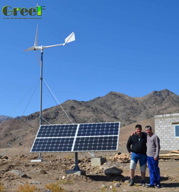 1KW 2KW Installation 3 Phase Solar Wind Hybrid System Horizontal Axis ...